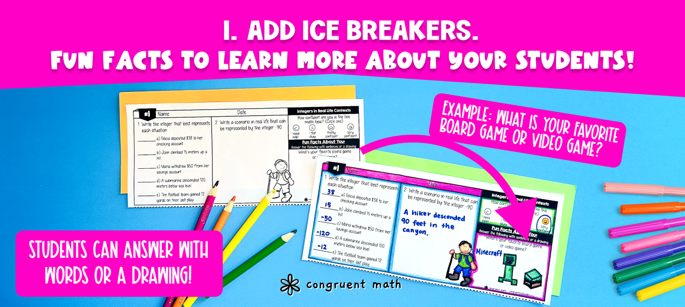 Engaging Warm Ups for Middle School Math | Blog | Congruent Math