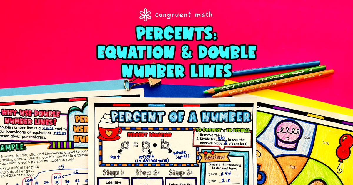 Percent Equations & Double Number Lines | Congruent Math