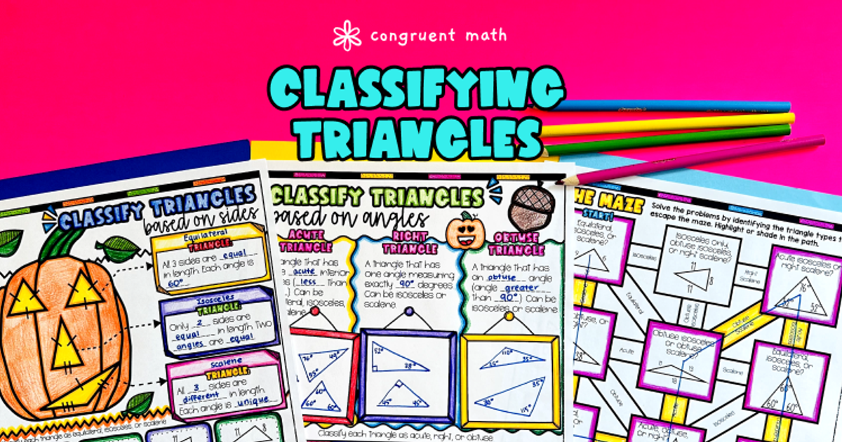 Classifying Triangles By Angles And Sides Congruent Math