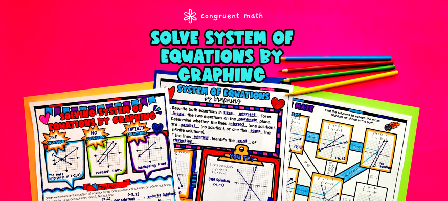 System of Equations by Graphing Guided Notes w/ Doodles | Simultaneous ...