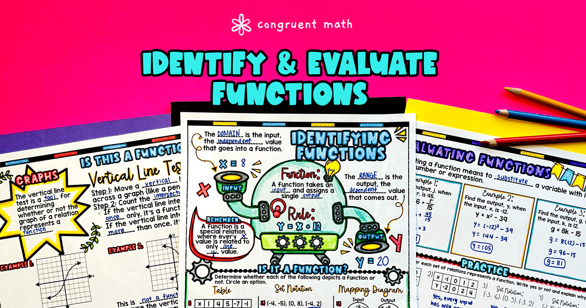 Identifying and Evaluating Functions | Congruent Math
