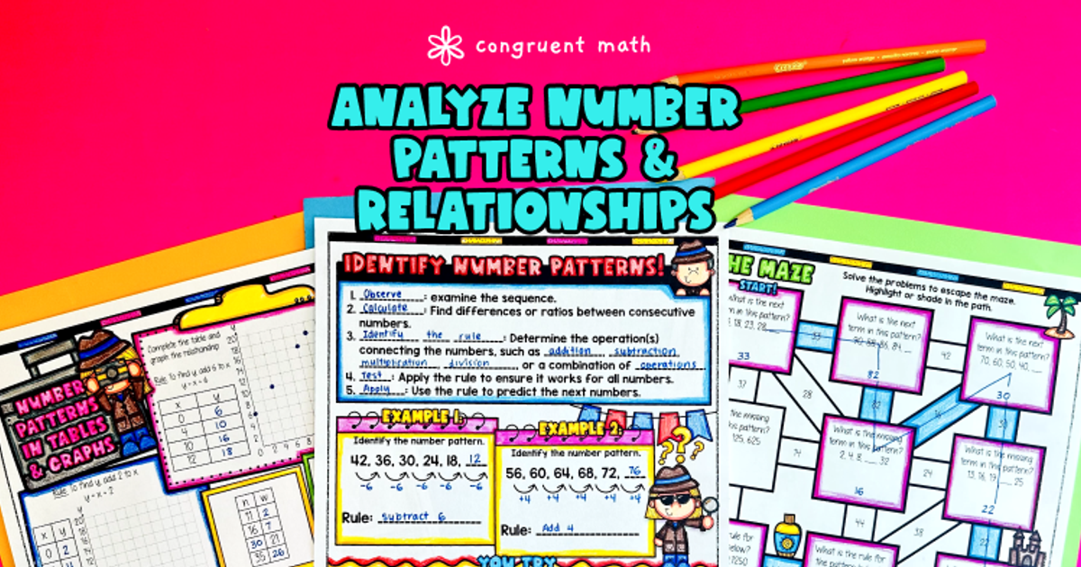 Number Patterns & Graphing Relationships | Congruent Math