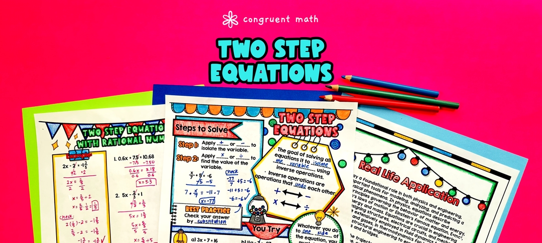 Solving Two Step Equations with Rational Numbers | Congruent Math