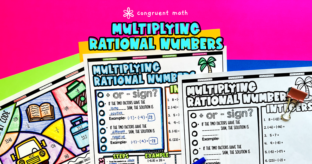 Multiplying Rational Numbers | Congruent Math