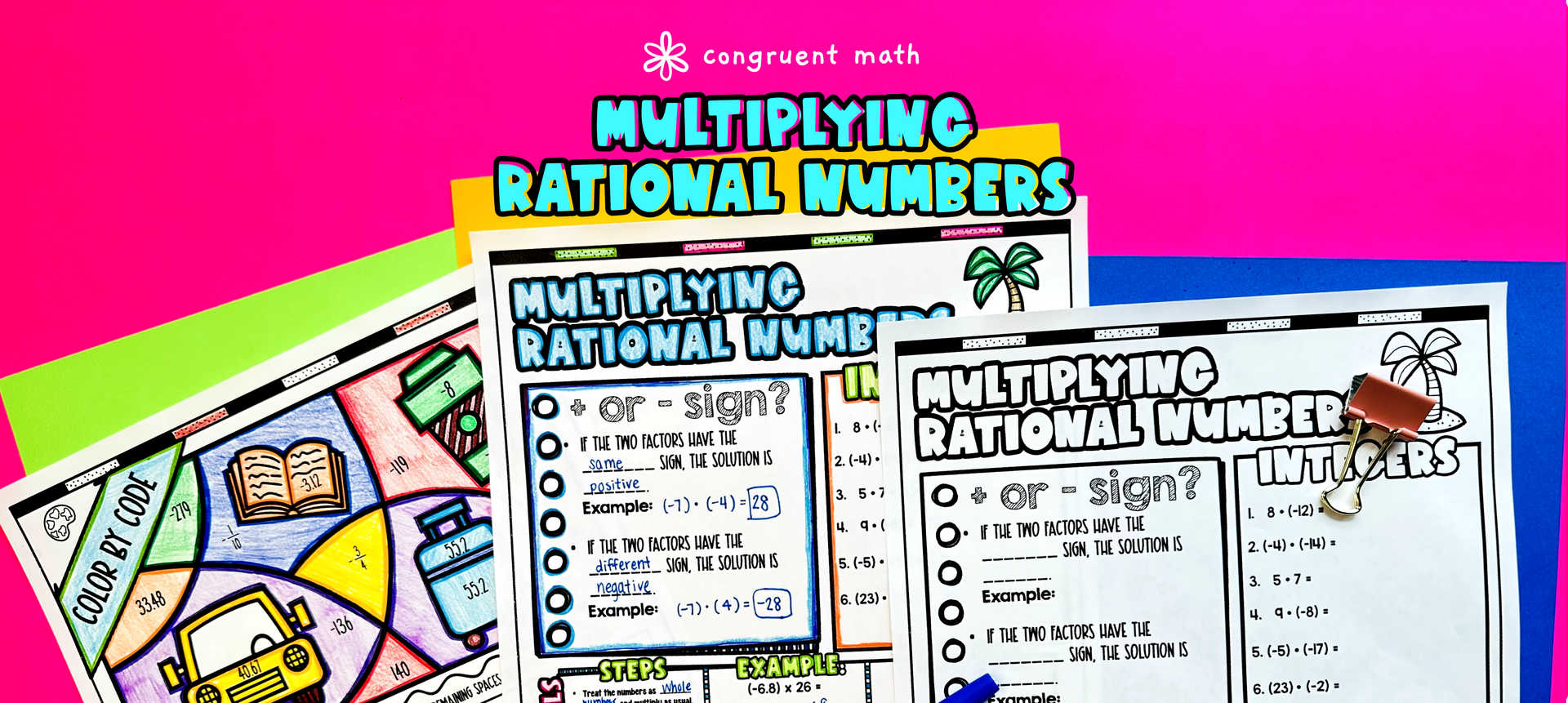 Multiplying Rational Numbers | Congruent Math