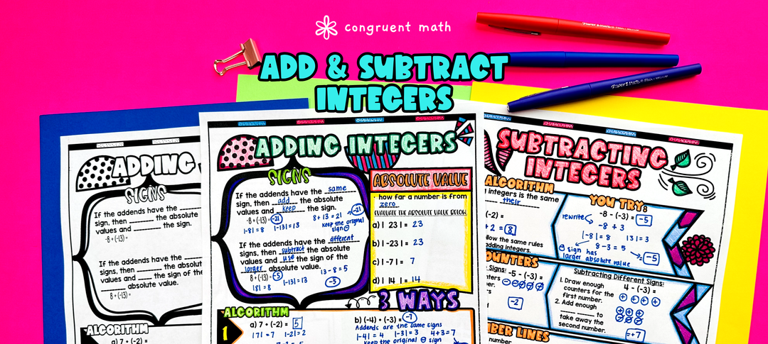 Adding and Subtracting Integers | Congruent Math