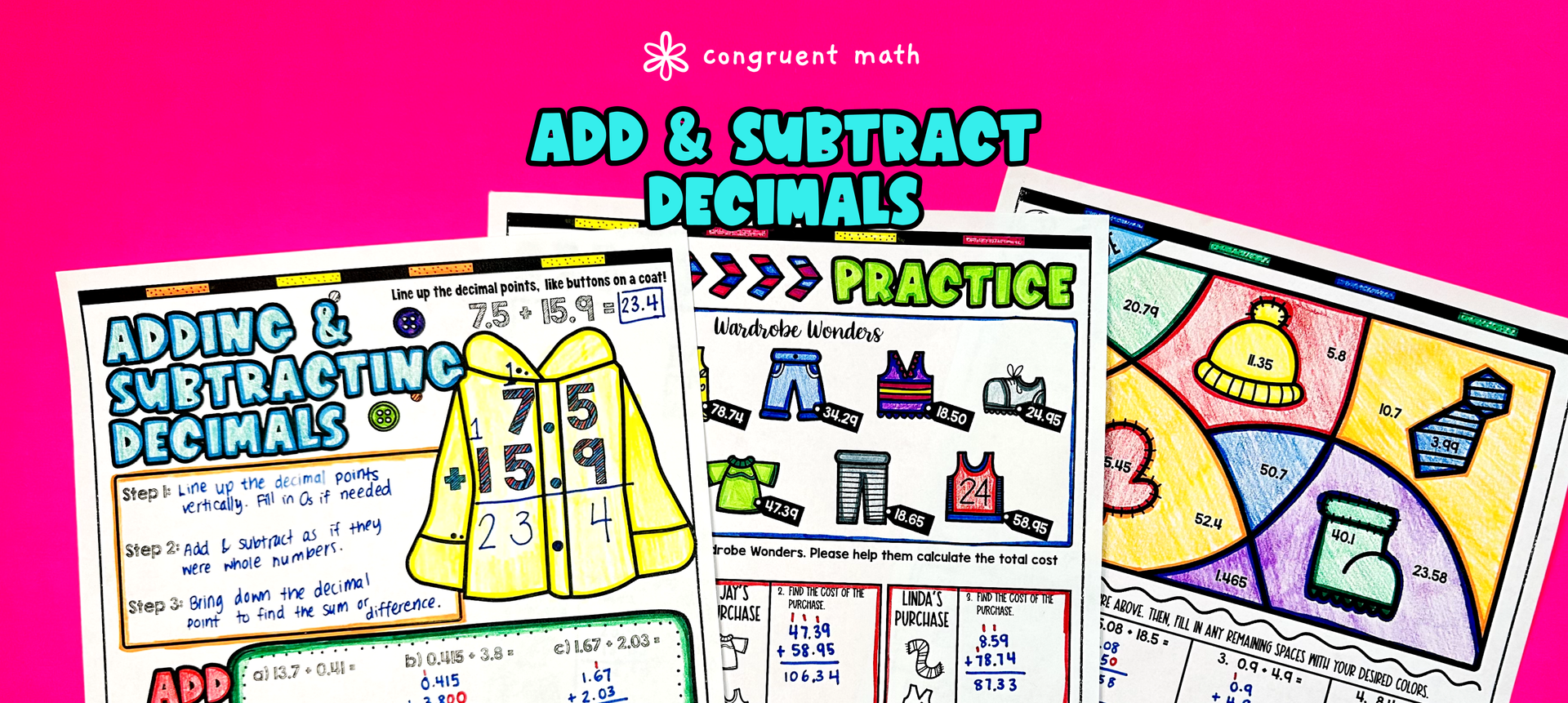 Adding and Subtracting Decimals | Congruent Math