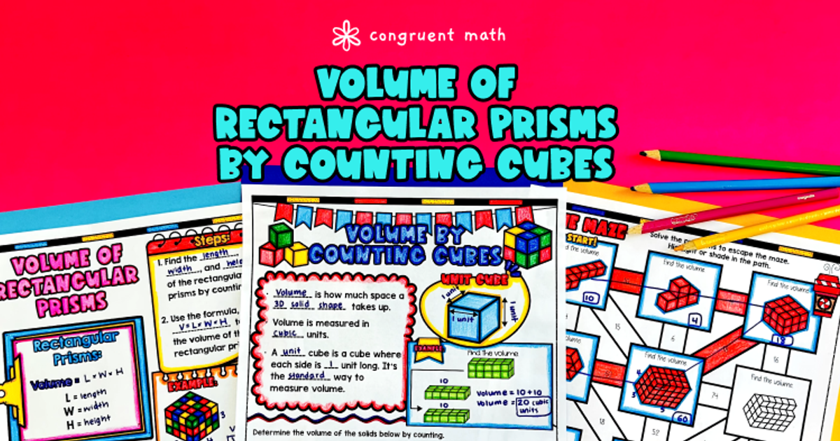 Volume by Counting Unit Cubes & Edge Lengths | Congruent Math