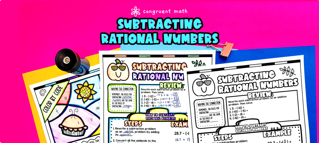 Subtracting Rational Numbers | Congruent Math