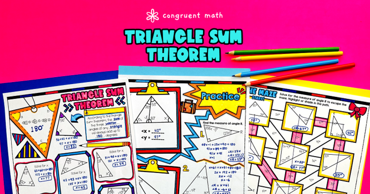 Triangle Sum Theorem | Congruent Math