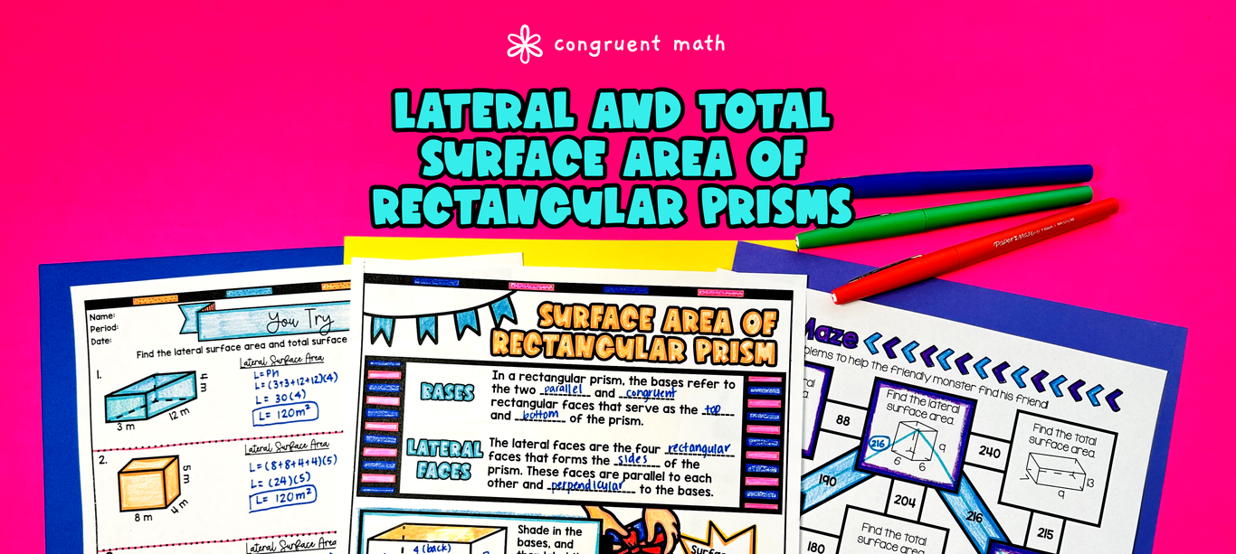Lateral & Total Surface Area of Rectangular Prisms | Congruent Math