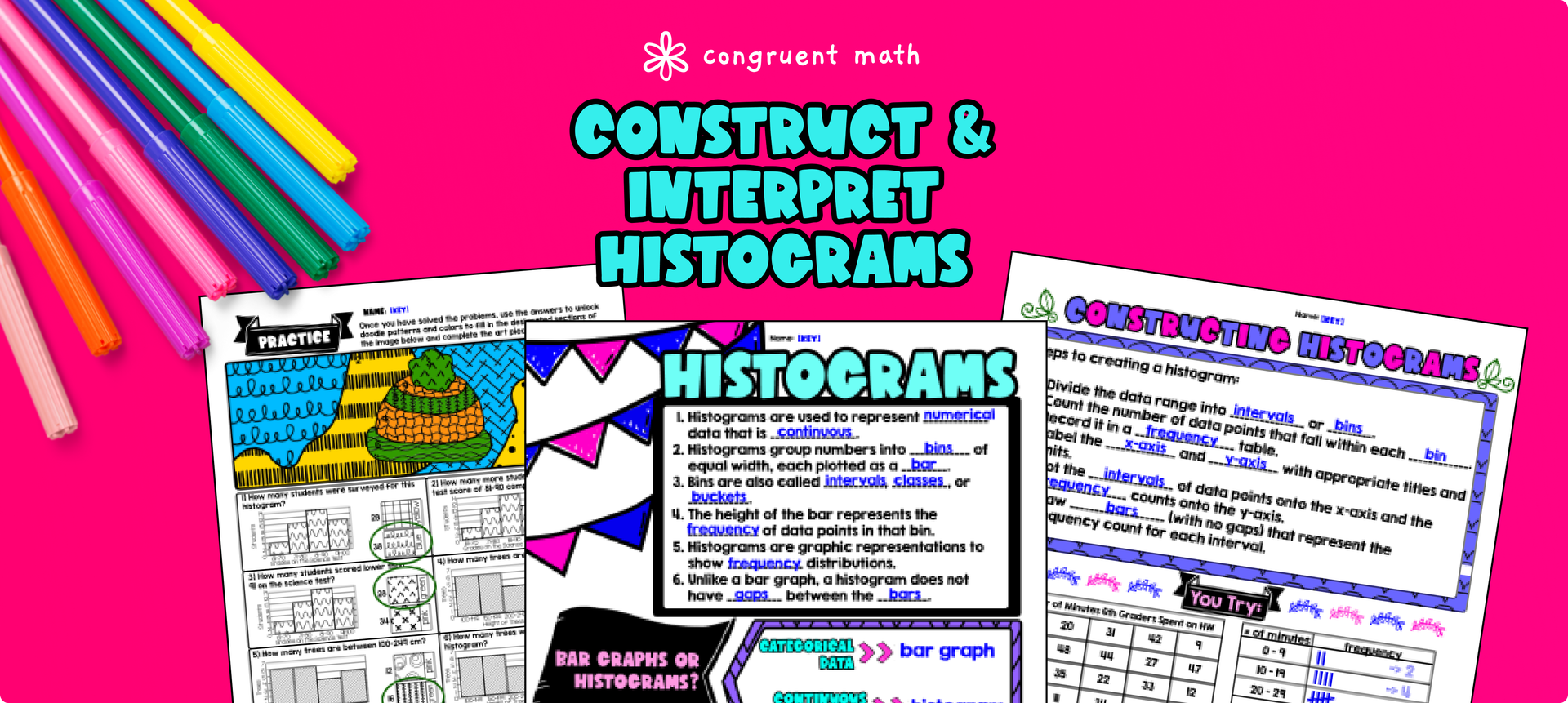 Construct & Interpret Histograms | Congruent Math