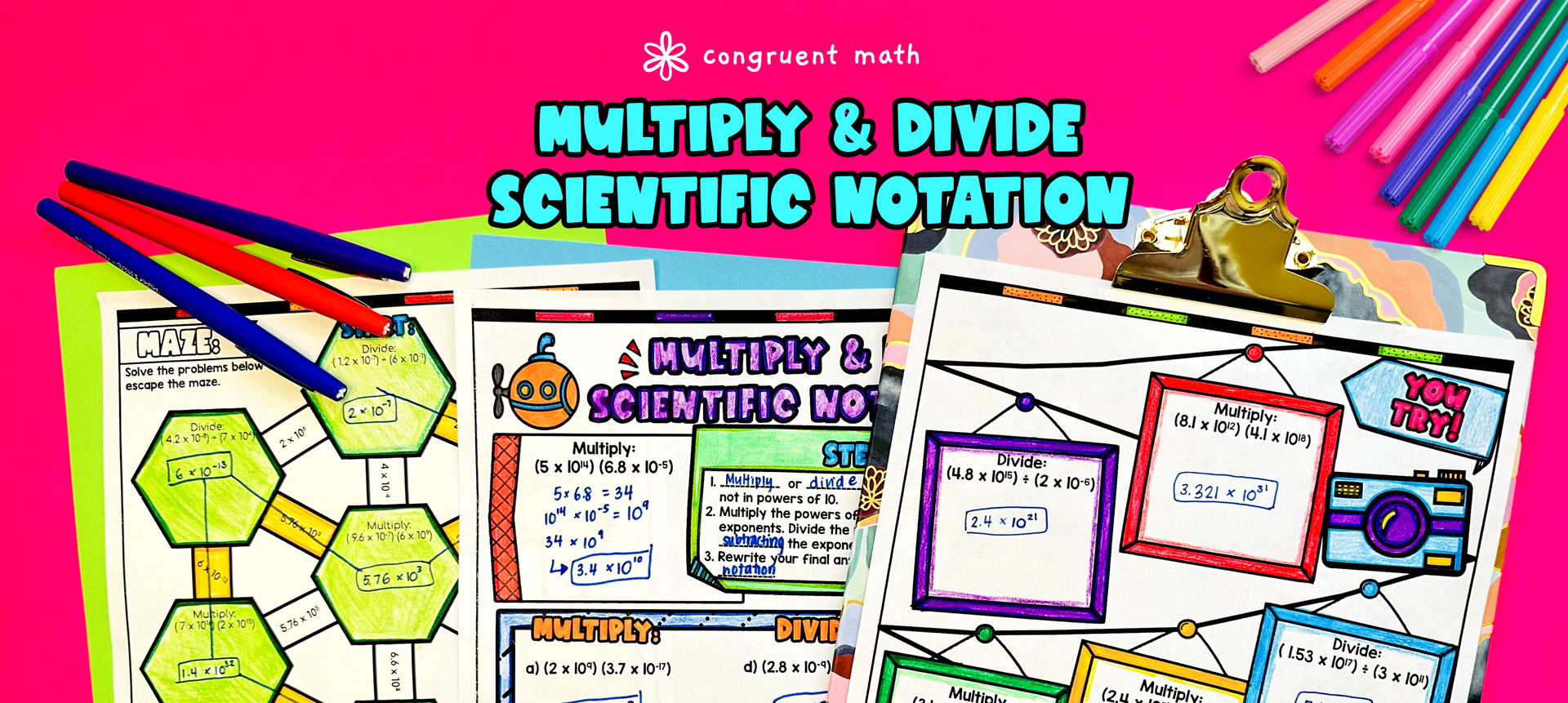 Multiplying and Dividing Scientific Notation | Congruent Math