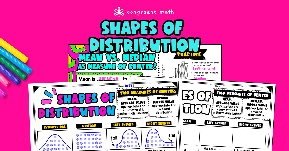 Shapes of Distributions & Measure of Center | Congruent Math
