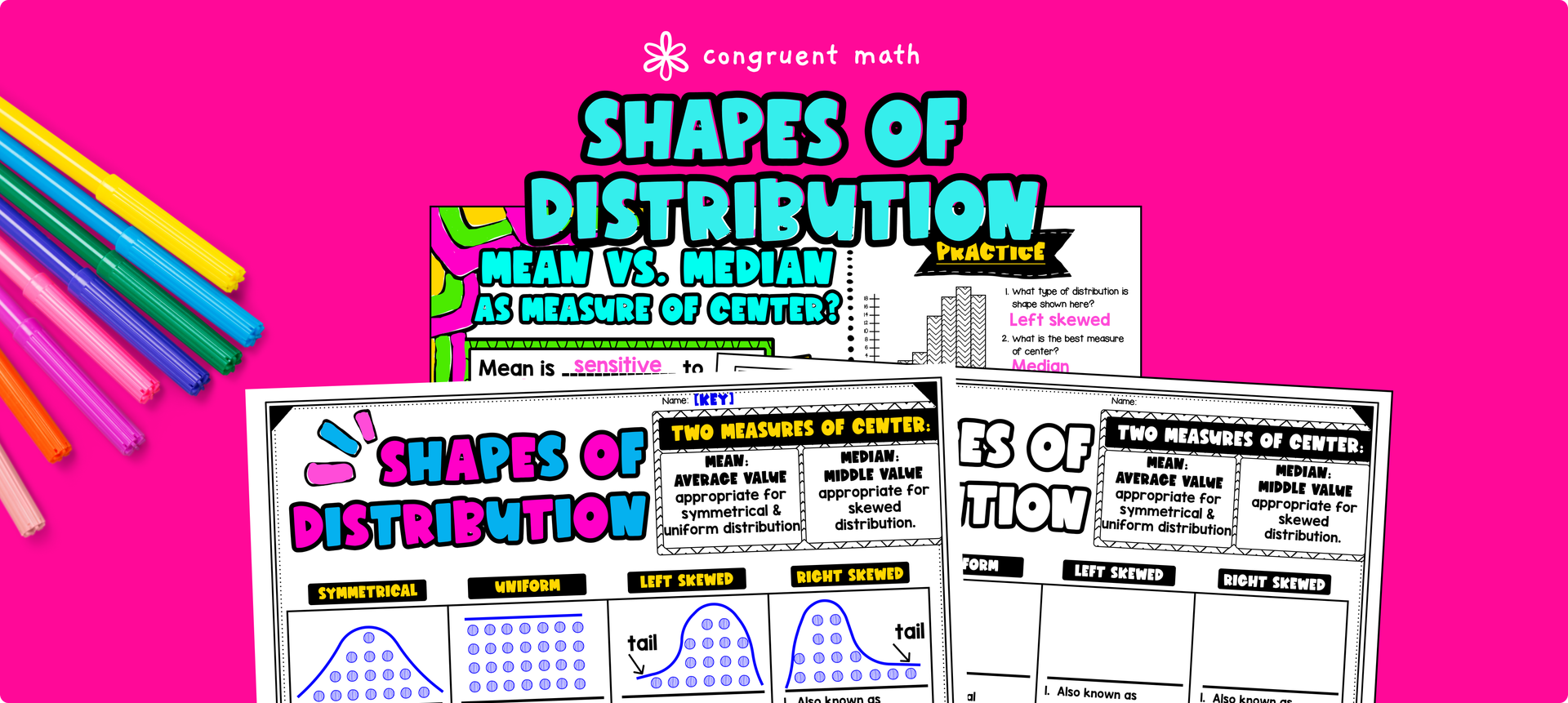 Shapes of Distributions & Measure of Center | Congruent Math