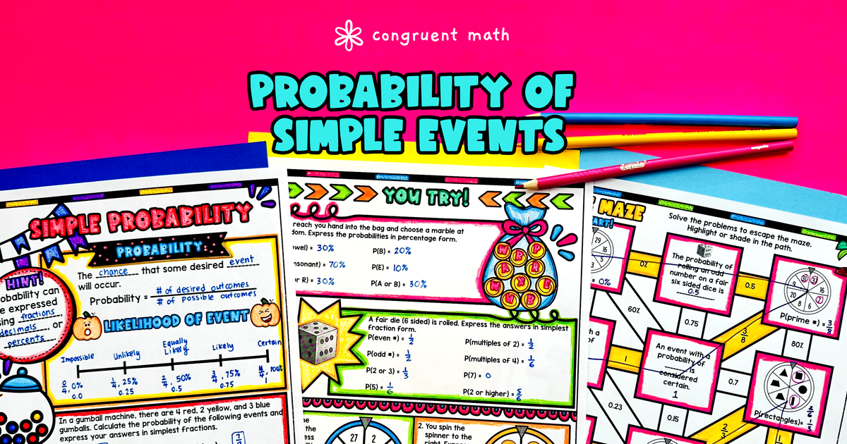 Probability of Simple Events | Congruent Math