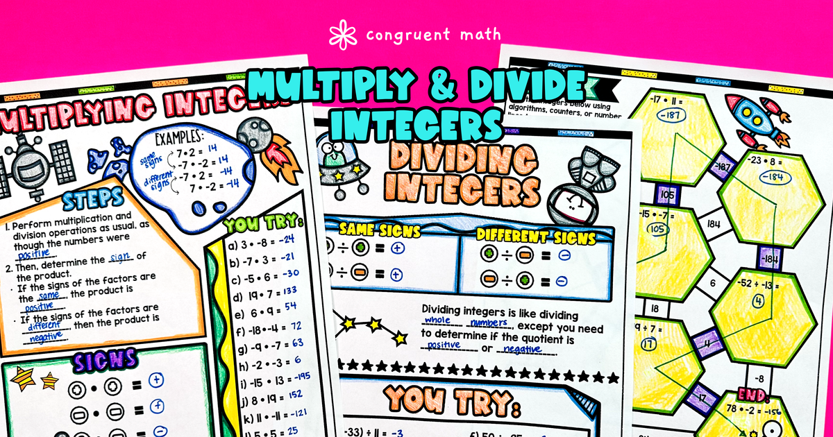 Multiplying and Dividing Integers | Congruent Math