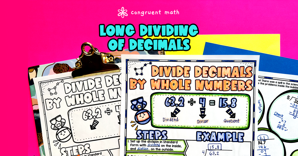 Dividing Decimals by Whole Numbers | Congruent Math