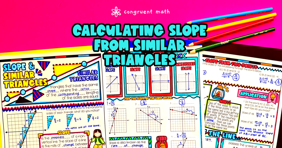 Slope from Similar Triangles & Slope Intercept Form | Congruent Math