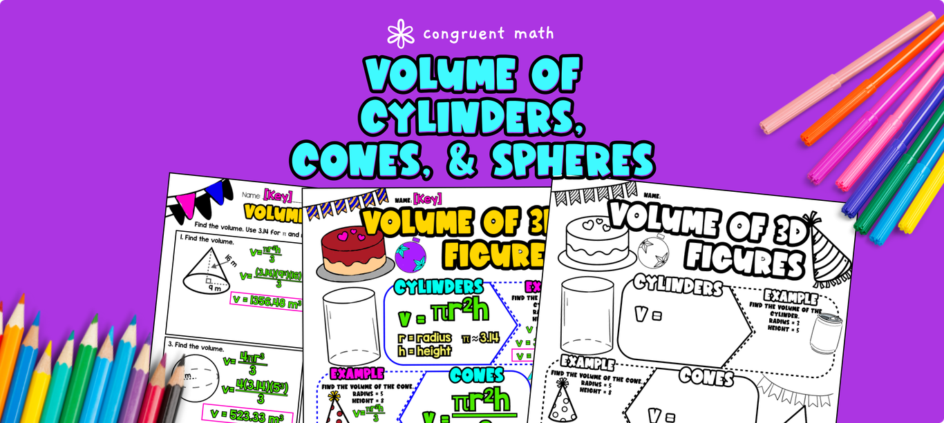 Volume of Cylinders, Cones, and Spheres | Congruent Math