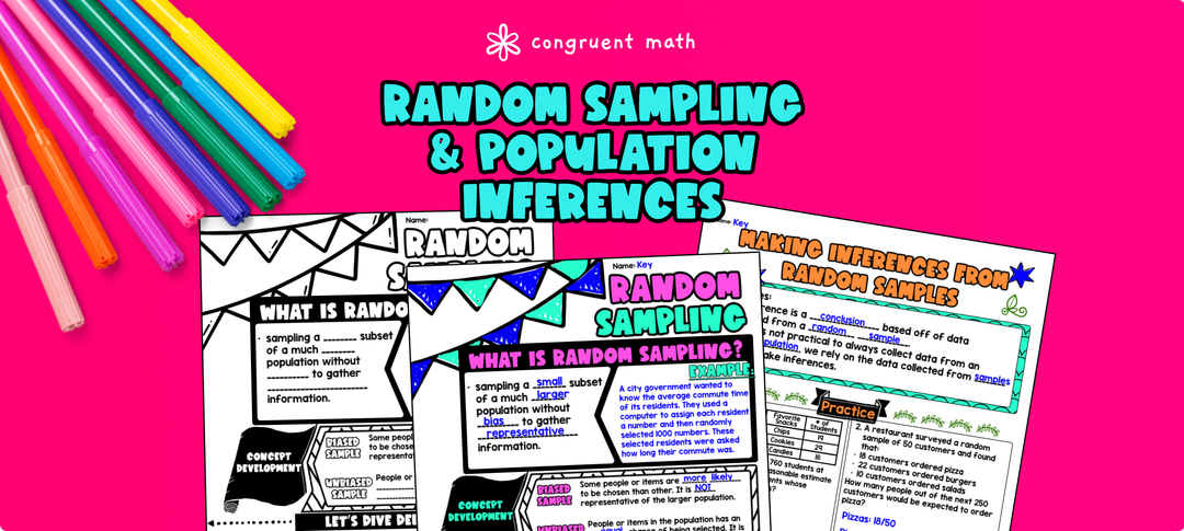 Random Sampling and Population Inferences | Congruent Math