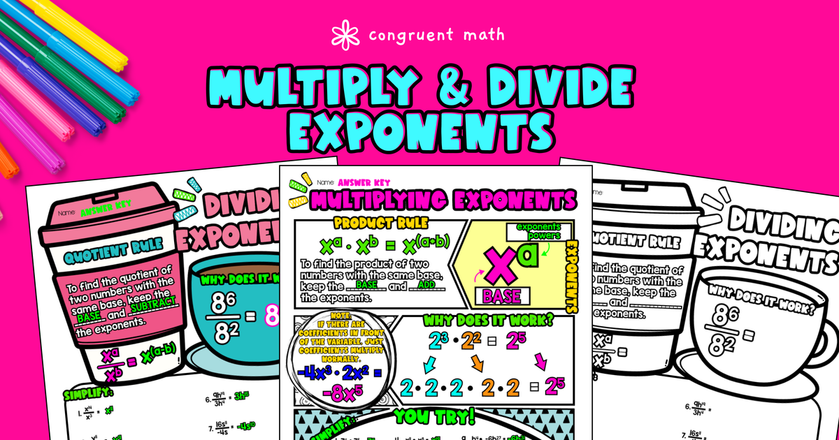 Multiply And Divide Exponents Worksheet Exponent Rules: Examples And