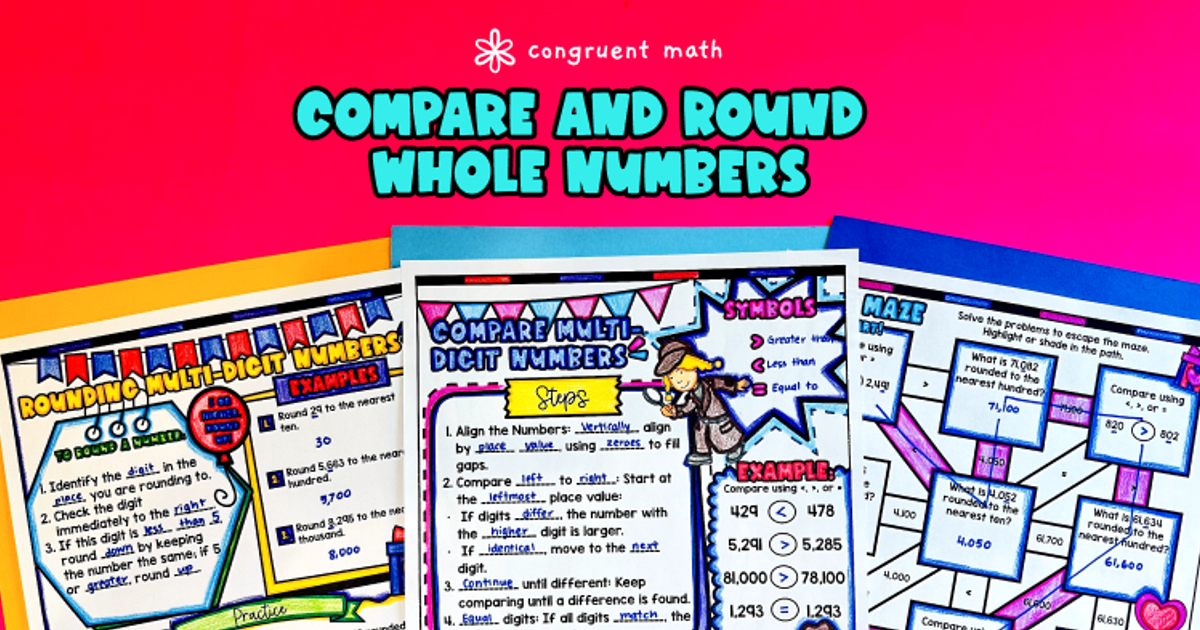Comparing & Rounding Whole Numbers to Any Place Value Lesson Plan ...