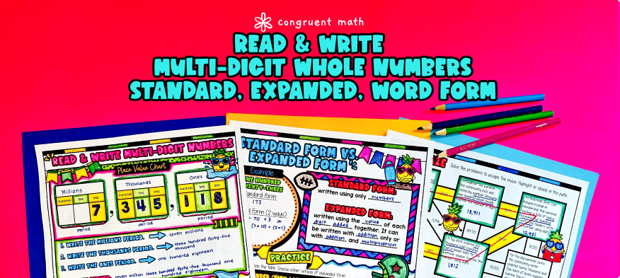 Place Value, Reading & Writing Whole Numbers in Standard and Expanded ...