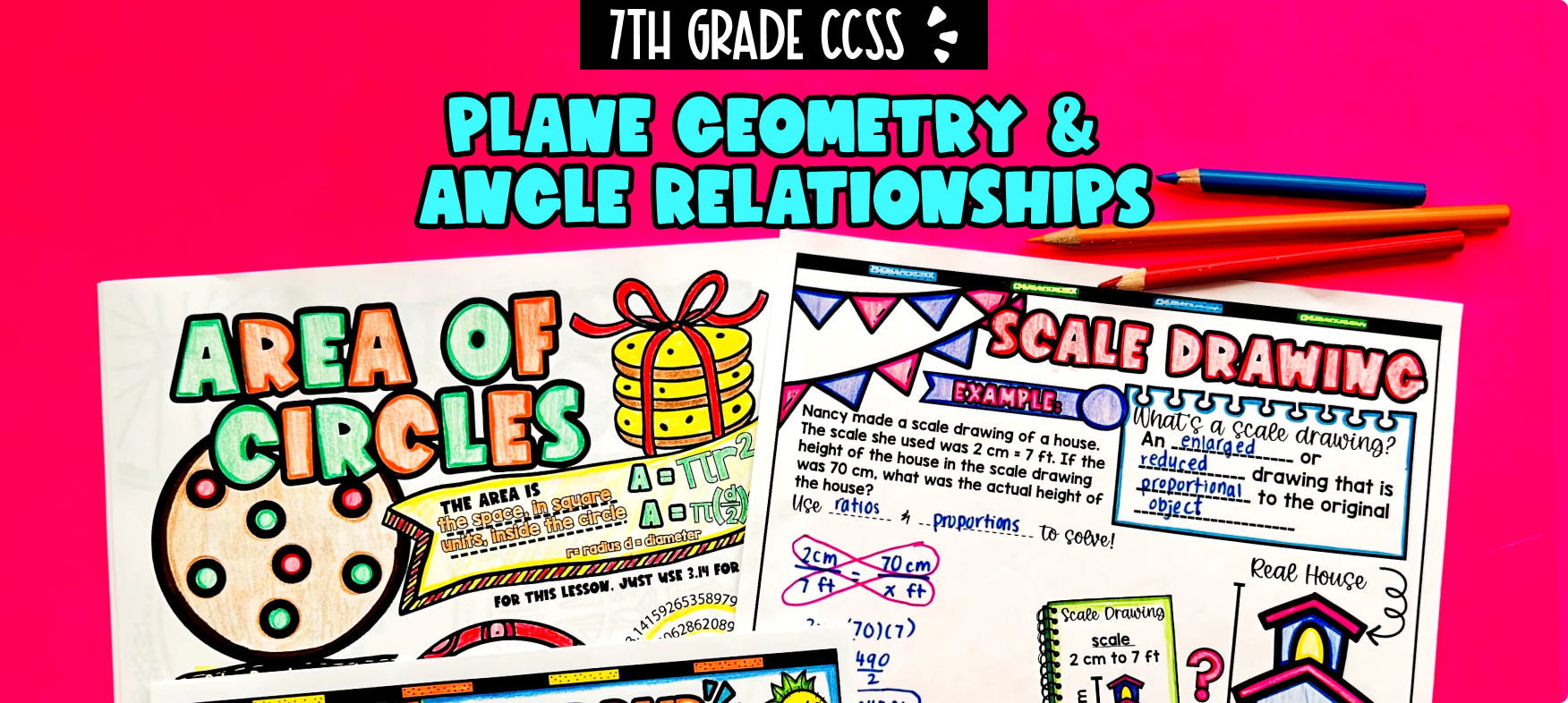 Plane Geometry & Angle Relationships Unit | 7th Grade | Congruent Math