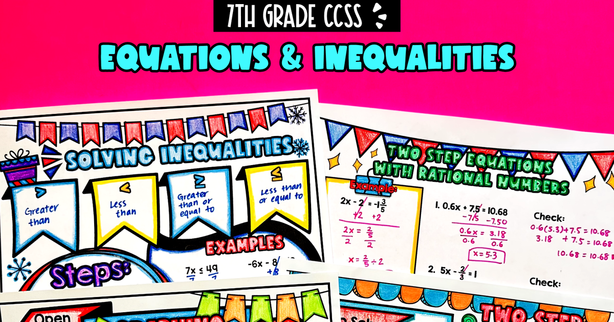 Equations & Inequalities Unit | 7th Grade | Congruent Math