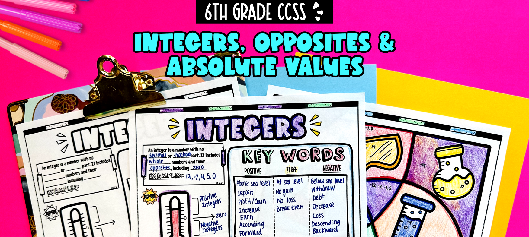 Integers, Opposites & Absolute Values Unit | 6th Grade | Congruent Math